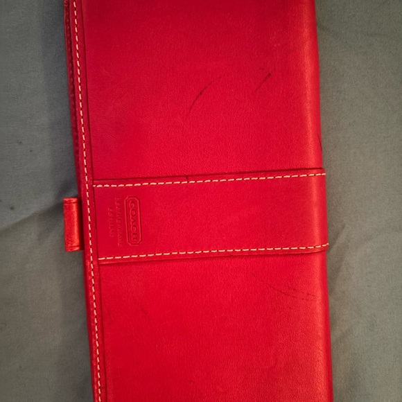 Coach | Bags | Coach Red Leather Wallet | Poshmark